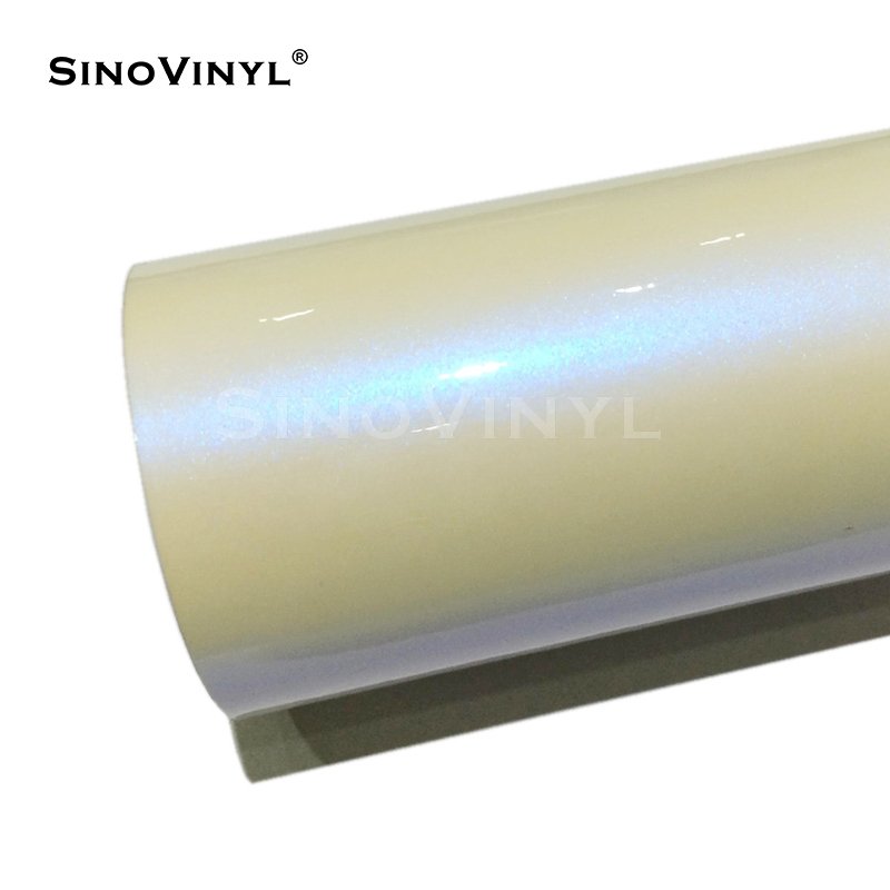 Glossy White Discoloration Stretchable Stickers Anti Scratches Gradient ...