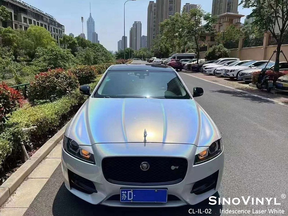 Super Durable Iridescence Laser Glossy Film PVC White Car Sticker ...