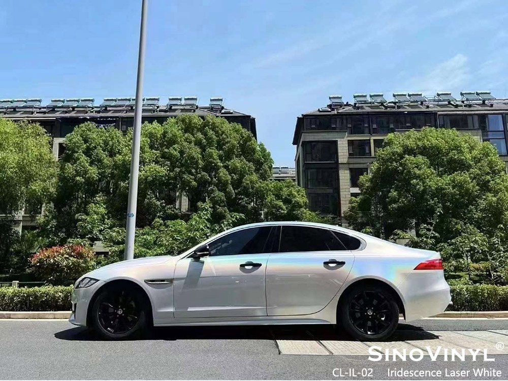 Super Durable Iridescence Laser Glossy Film PVC White Car Sticker ...